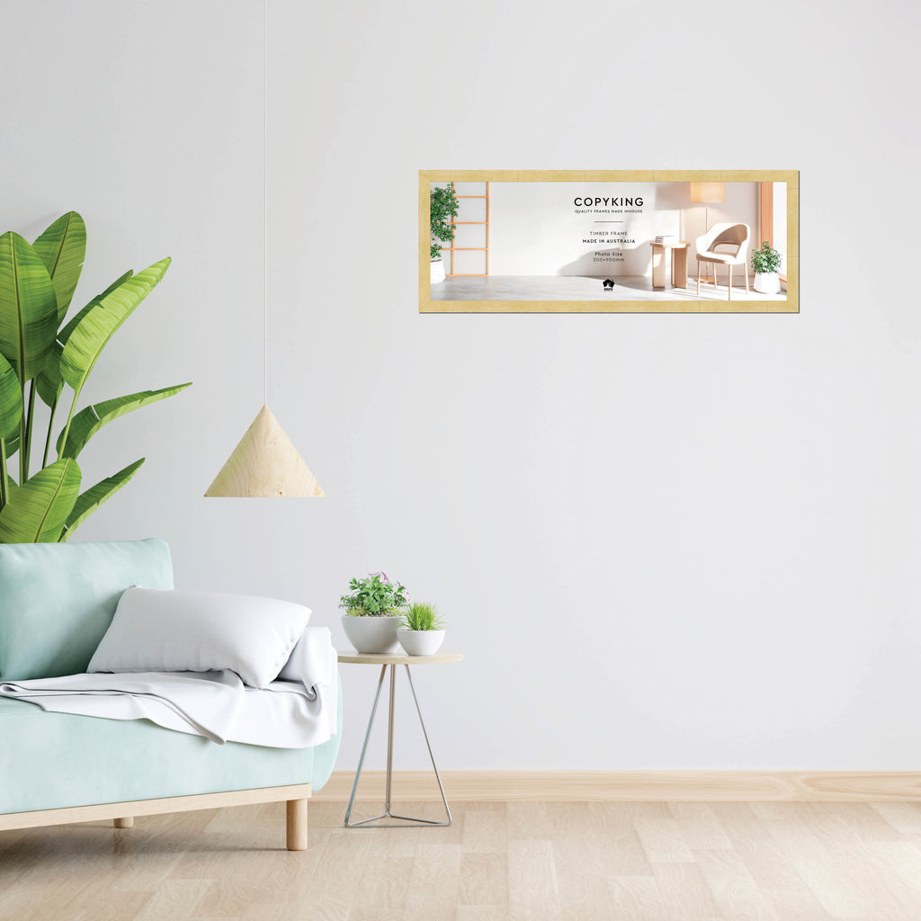 Natural 30mm Wood Panoramic Photo Frame - 30cm x 90cm – Copyking