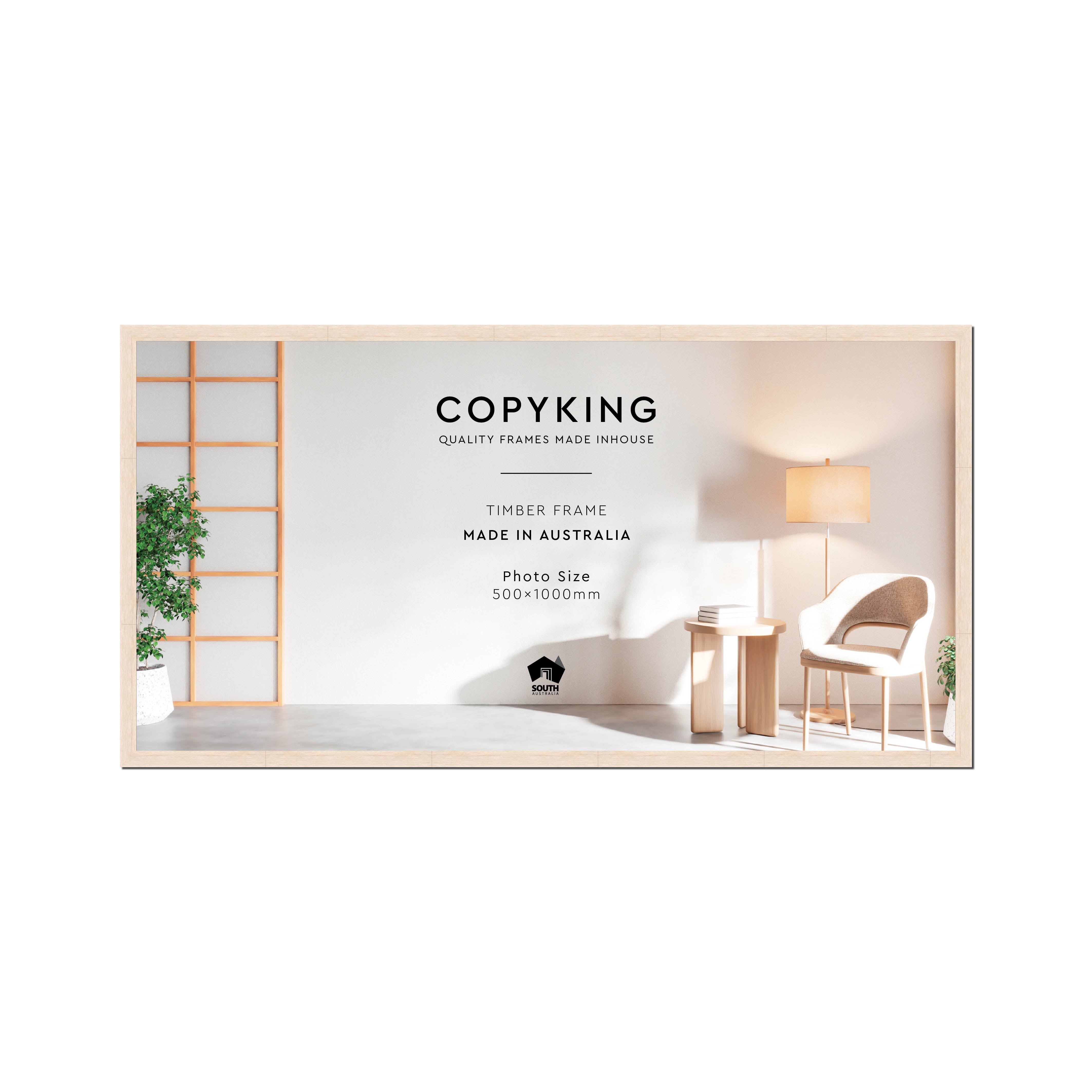 Prime White 20mm Wood Panoramic Photo Frame - 50cm x 100cm – Copyking
